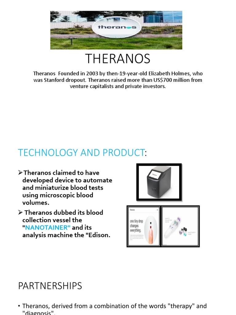 Theranos: The Rise and Fall of Edison | PDF