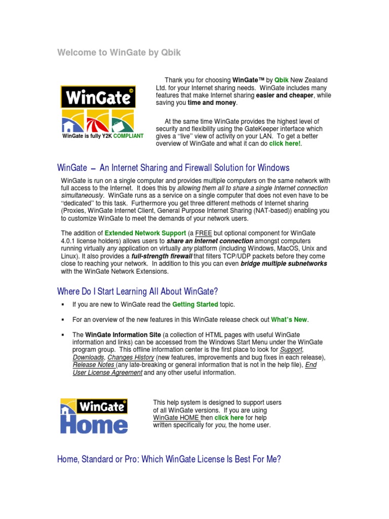 Wingate 4 | PDF | Proxy Server | Computer Network