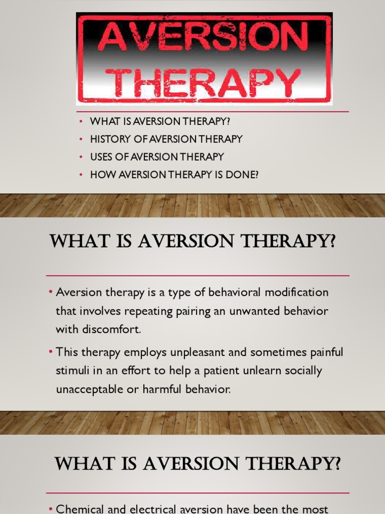 Aversion Therapy | PDF | Classical Conditioning | Alcoholism