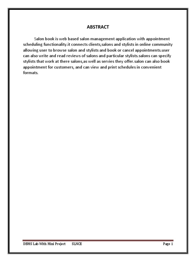 Beauty Parlour Management System | PDF | Php | Databases