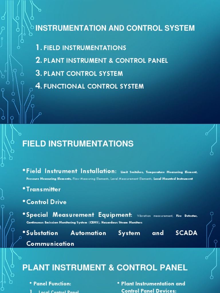 Instrumentation and Control System | PDF | Instrumentation | Control System