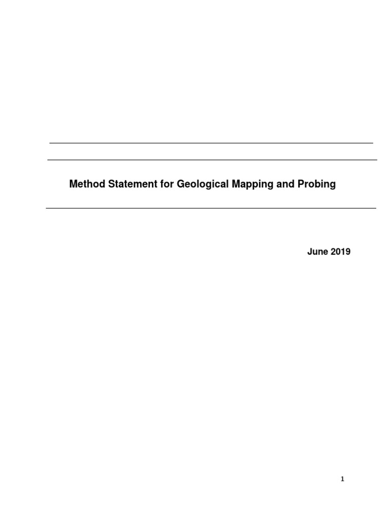Geological Mapping Method Statement | PDF | Geology | Geotechnical ...
