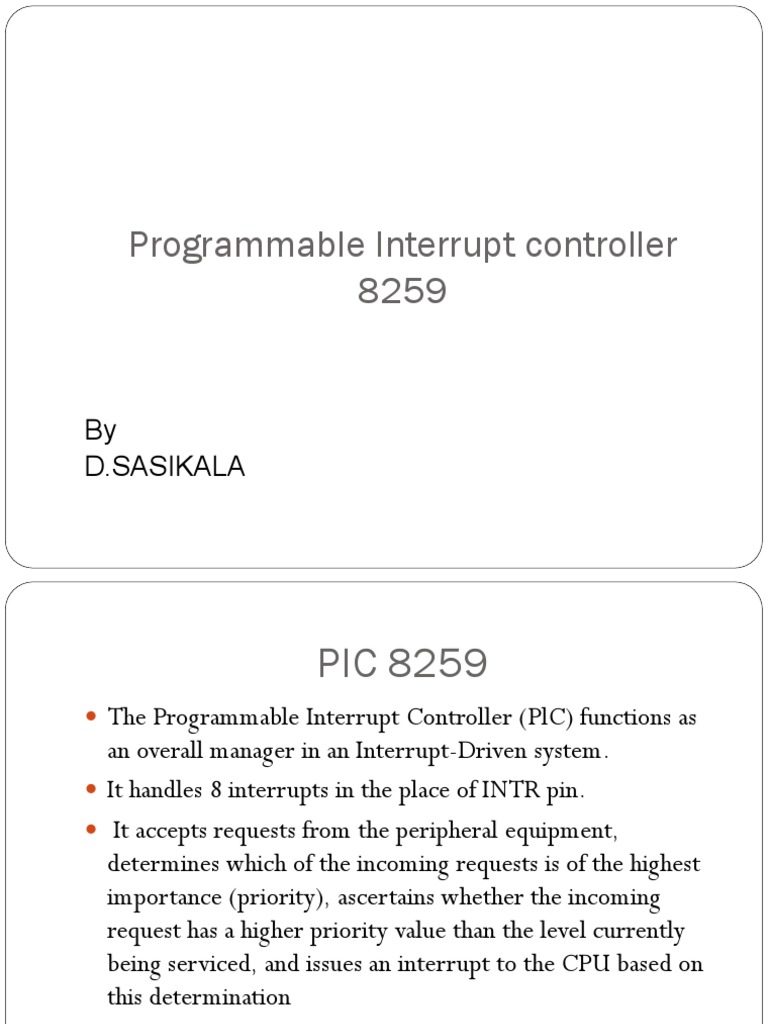 8259 Pic | PDF | Input/Output | Computer Architecture