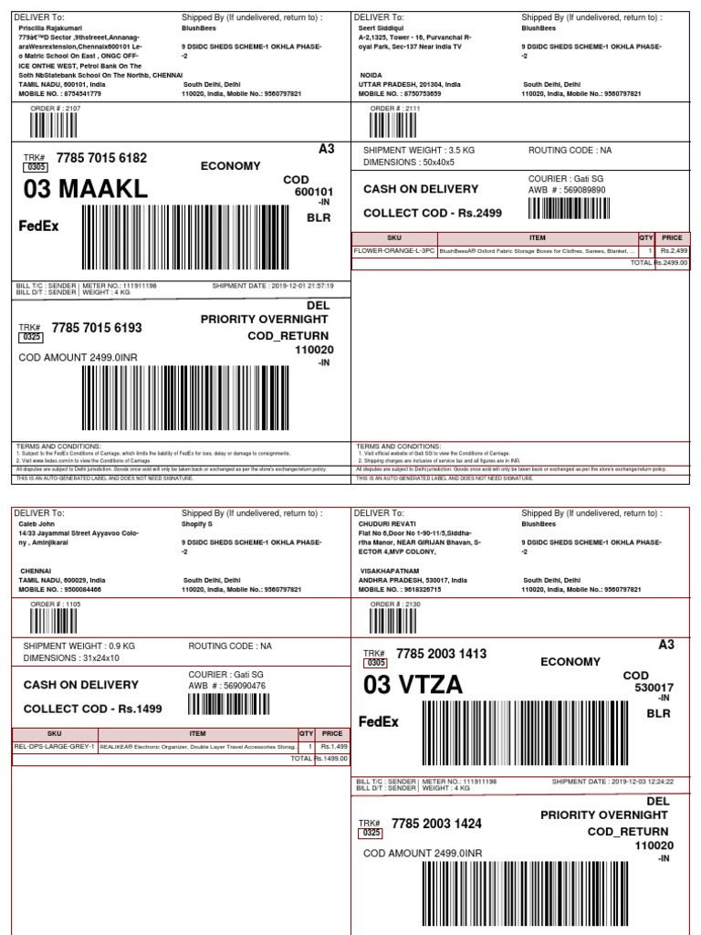 Shipping Label 25645511 1504811180944 PDF | PDF | Delivery (Commerce ...