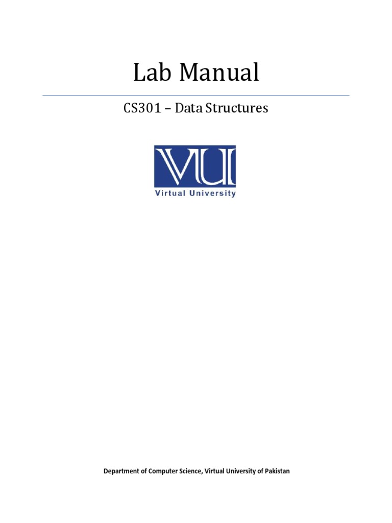 Lab Manual CS301 | PDF | Queue (Abstract Data Type) | Theoretical Computer Science