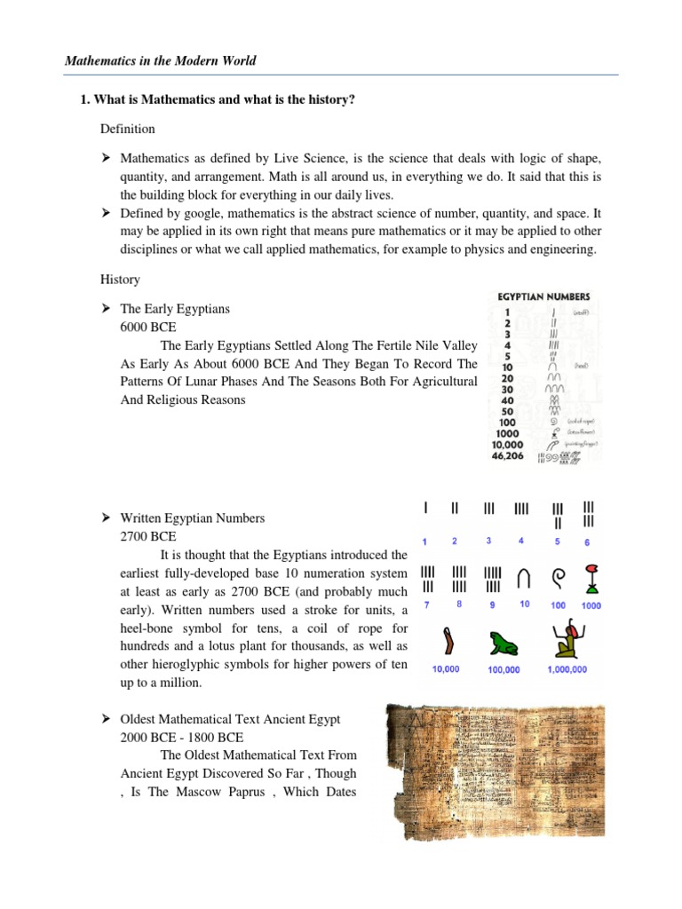 Math, Definition, History, Patterns and Mathematicians | PDF | Pattern ...