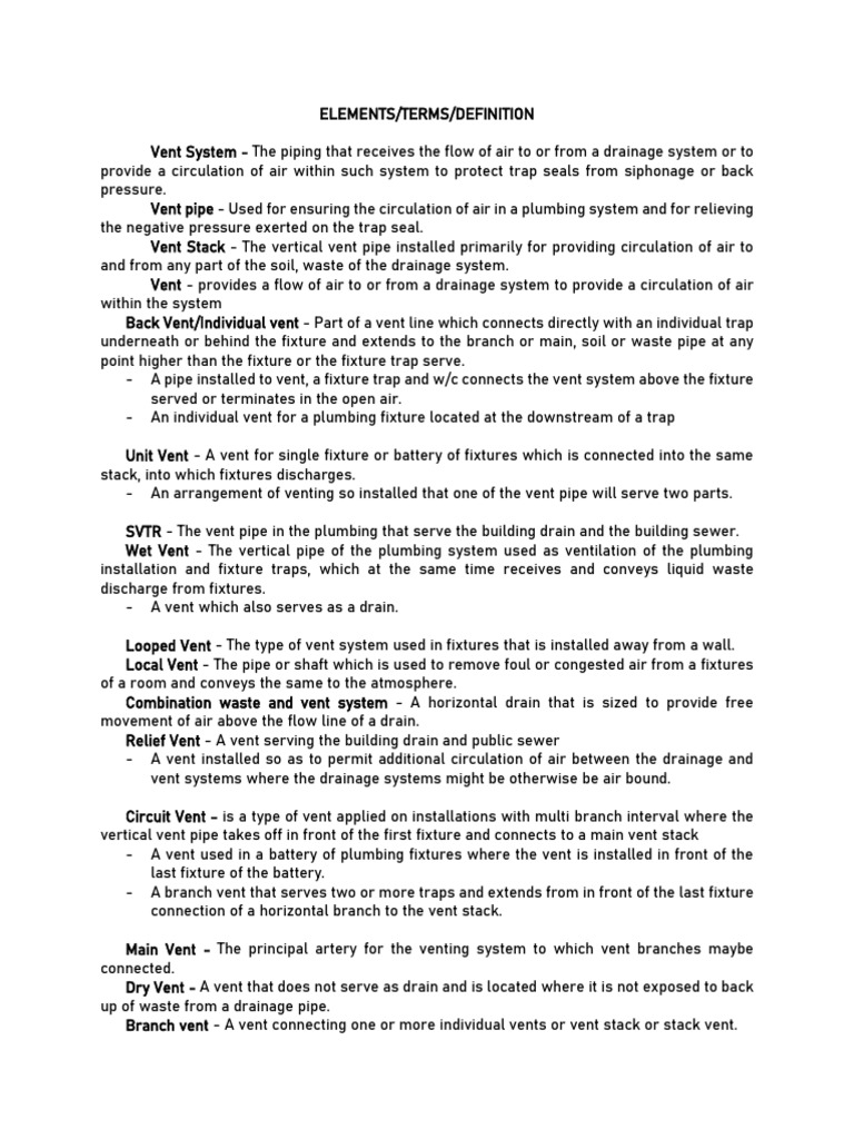 1 Vents | PDF | Plumbing | Drainage