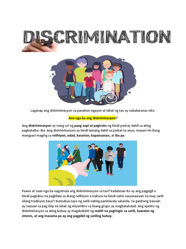 Diskriminasyon | PDF