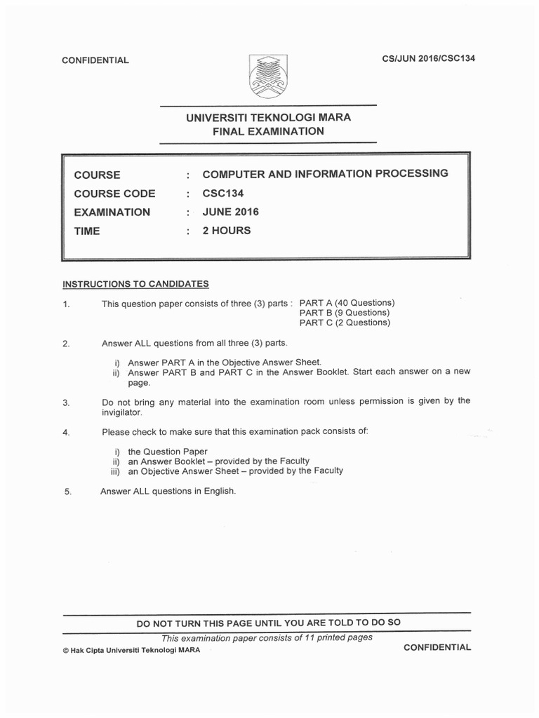CSC 134 | PDF