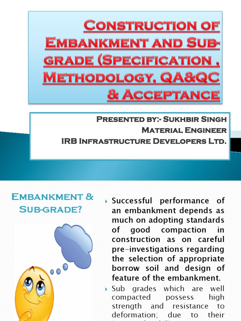 Construction of Embankment and Sub-Grade | Download Free PDF | Civil ...