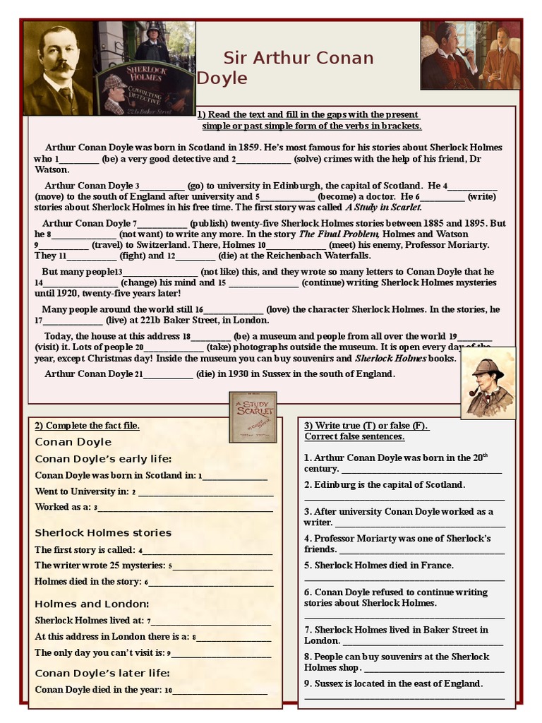 Grammar Drills Reading | PDF | The Final Problem | Sherlock Holmes