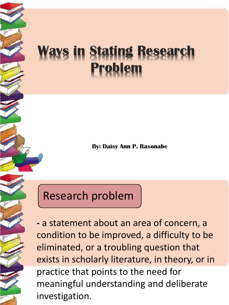 Ways in Stating Research Problem | PDF | Psychological Concepts | Cognition