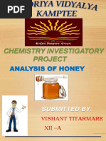 Class XII Chemistry Investigatory Project Analysis of Honey | PDF ...