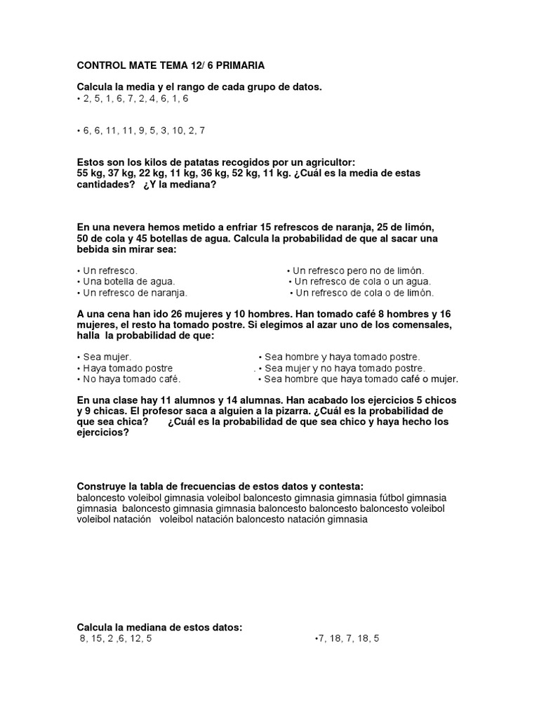 Control Mate Tema 12 | PDF