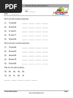 Mental Maths Worksheets Grade 1 Worksheet 2 | PDF