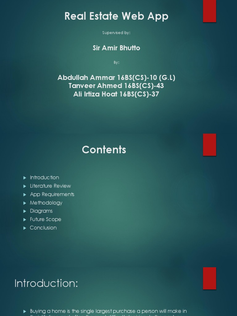 Real Estate Web App Overview | PDF | National Association Of Realtors ...