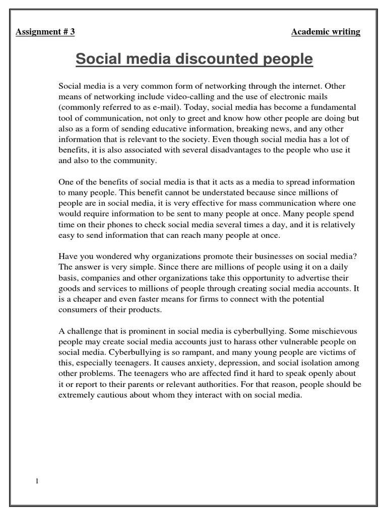 Social Media Essay | PDF | Social Media | Popular Culture & Media Studies