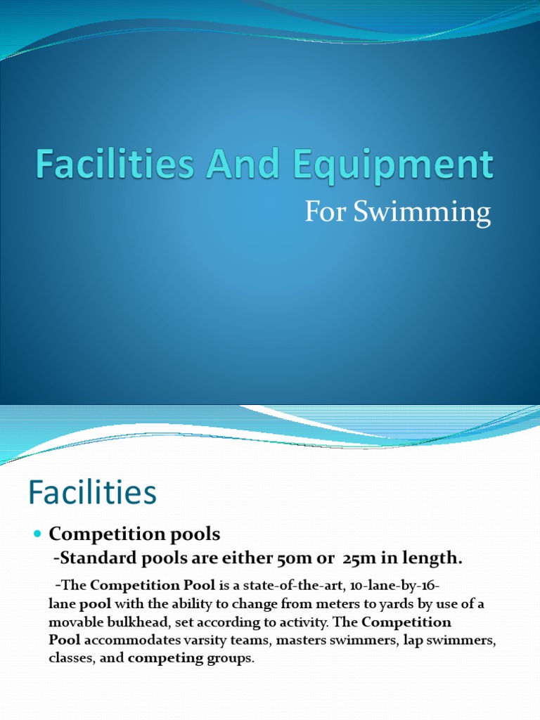 Swimming Facilities and Equipment Guide | PDF | Swimming Pool ...