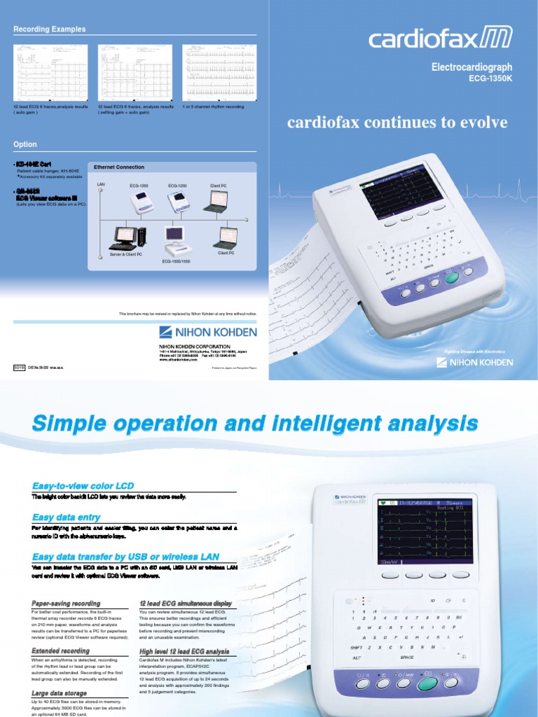 Secondhand Nihon Kohden Cardiofax S ECG-1250K Channel ECG