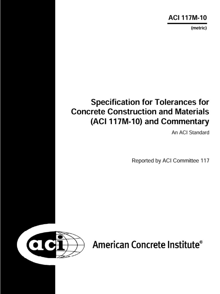 Specifications for Tolerances for Concrete Construction and Materials ...