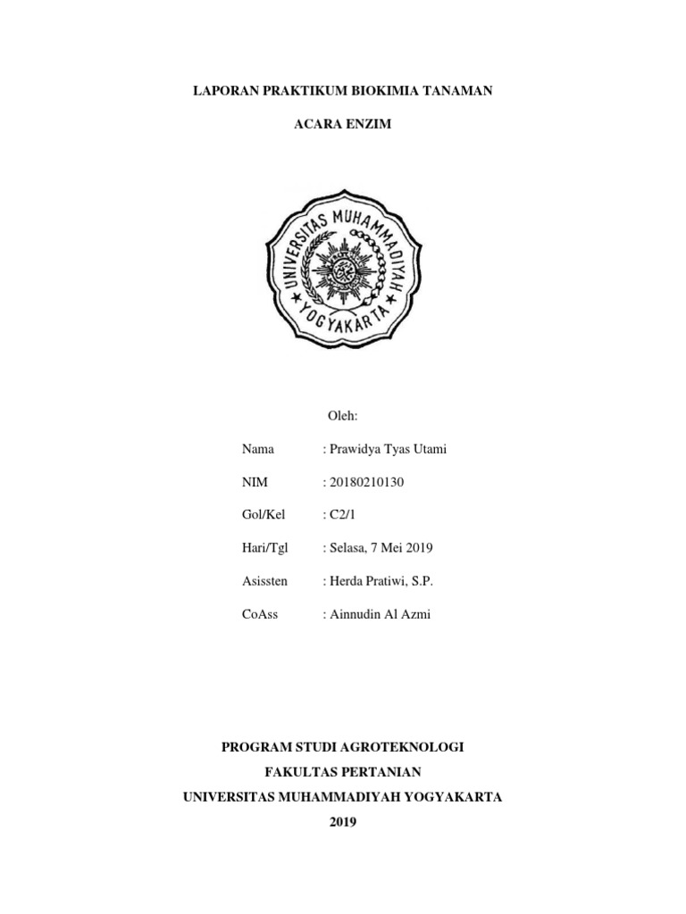 Laporan Praktikum Enzim | PDF