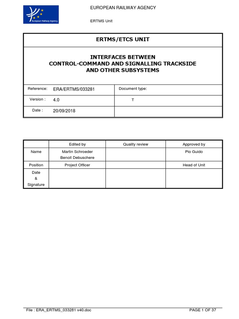 Era Ertms 033281 Technical Document en | PDF | Sand | Silicon Dioxide