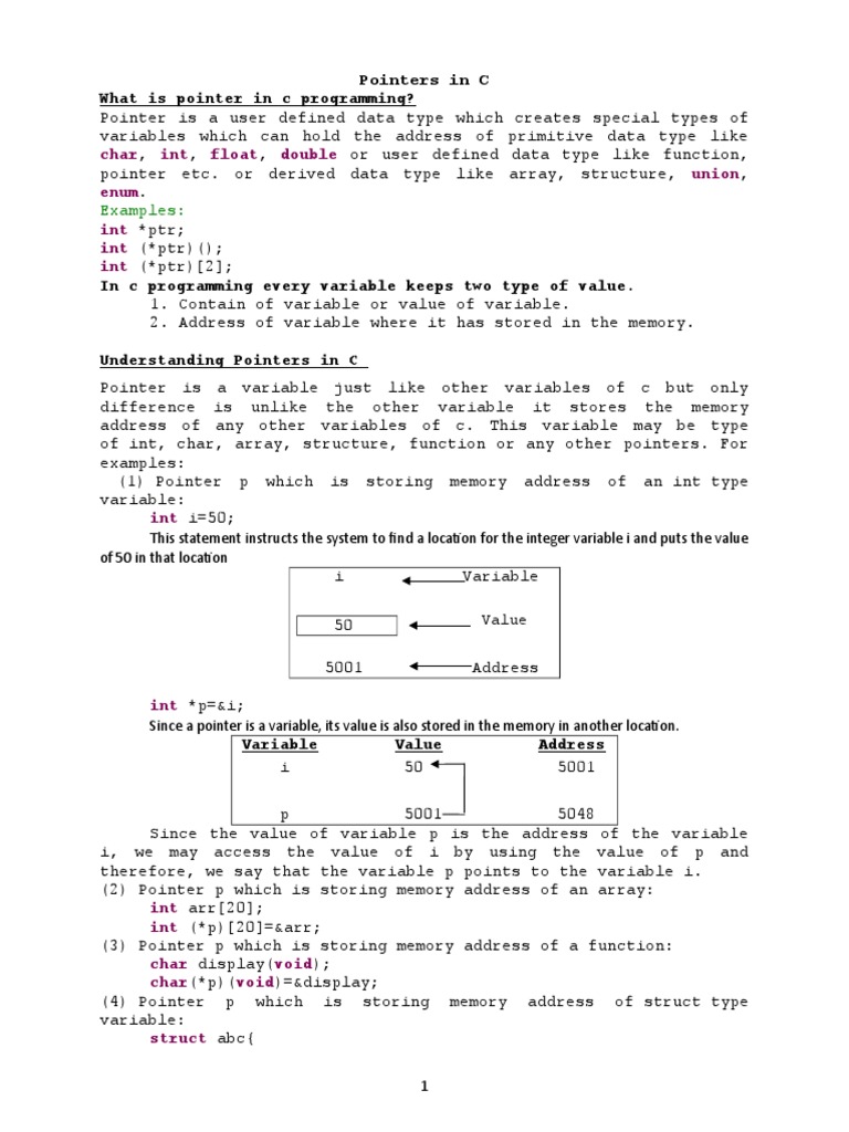 Pointers In C Pdf Pointer Computer Programming Integer Computer Science 4692