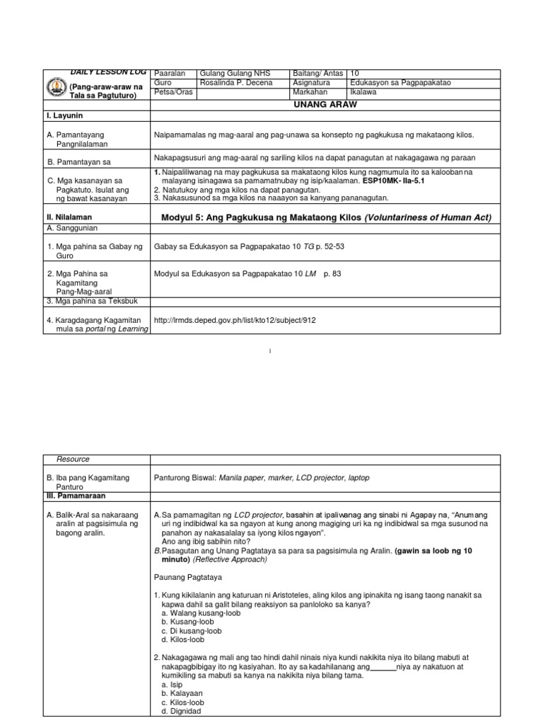 EsP DLL 10 Mod5-8 Rose | PDF