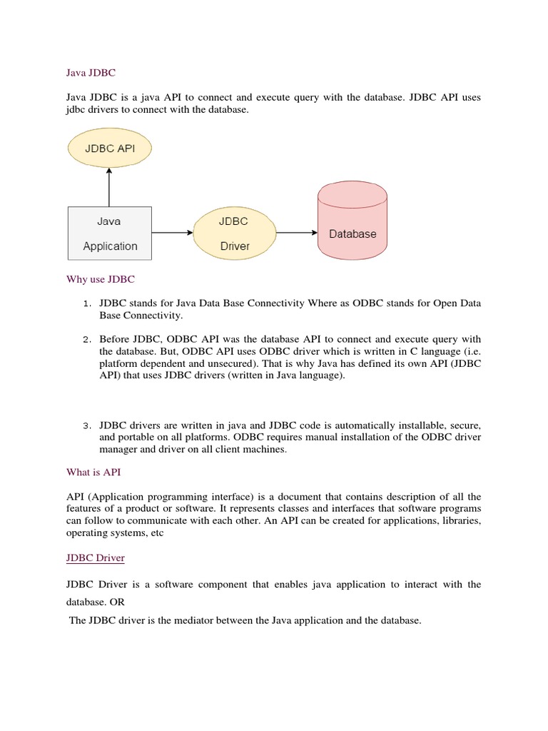 JDBC Notes | PDF | Areas Of Computer Science | Computer Engineering
