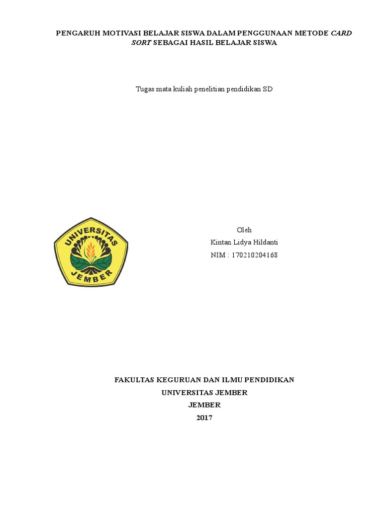 Metode Card Sort | PDF