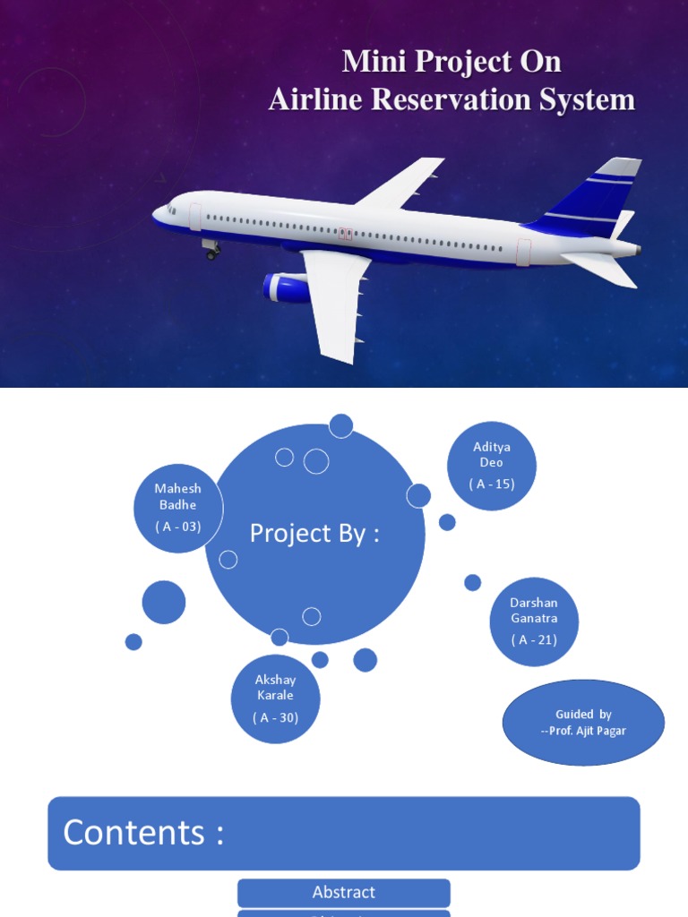 Airline Reservation System Project Overview | PDF | Databases ...