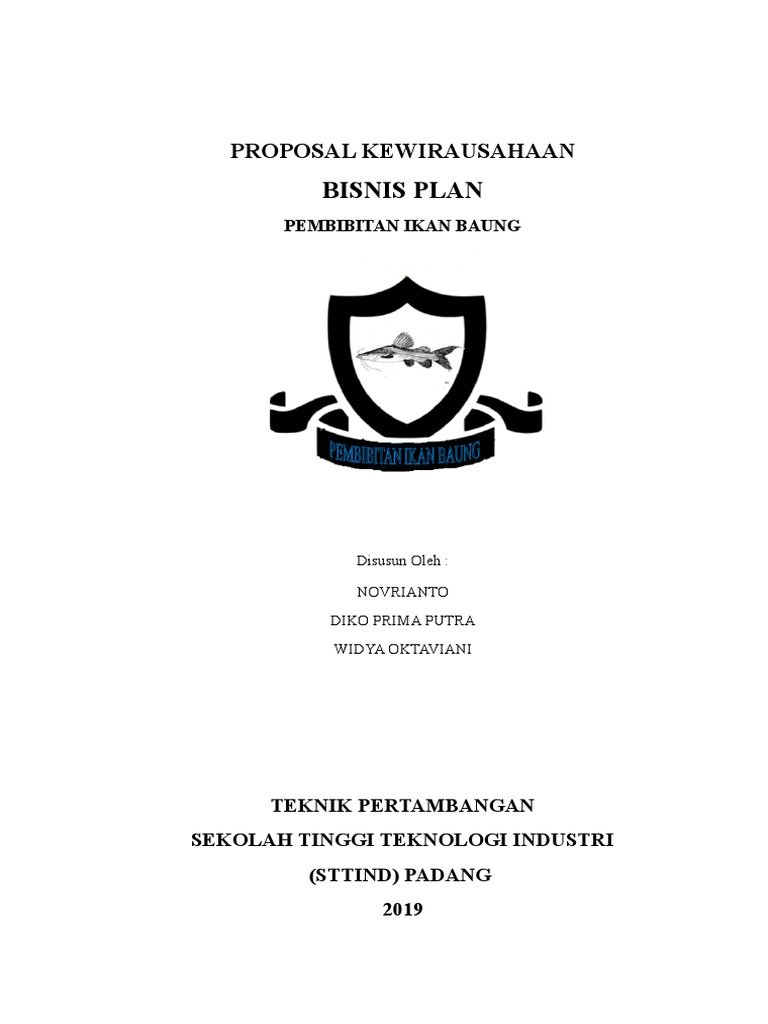 Proposal Usaha Pembibitan Ikan Baung | PDF | Bisnis | Kesehatan Holistik