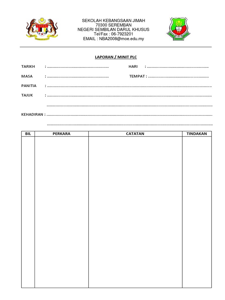 Template Laporan PLC | PDF