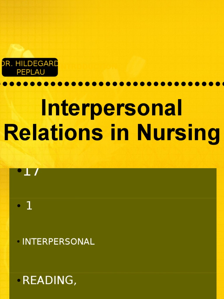Interpersonal Relations in Nursing | PDF | Nursing | Action (Philosophy)