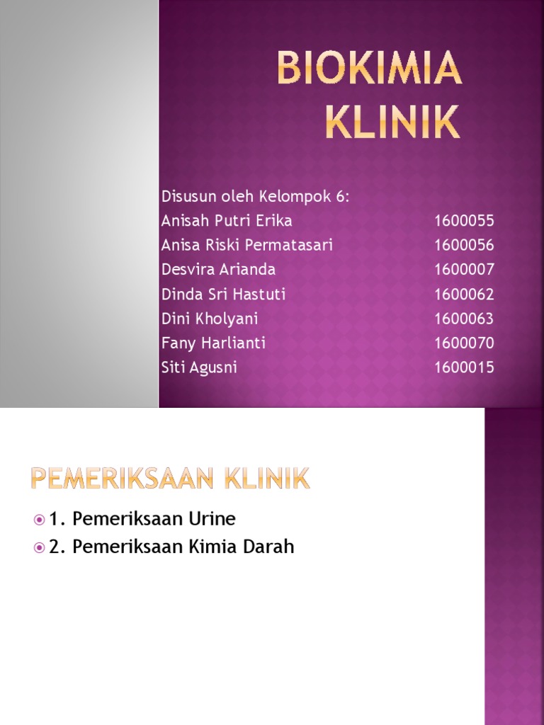 Biokimia Klinik | PDF
