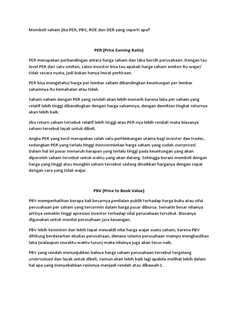 Per PBV Roe Der | PDF