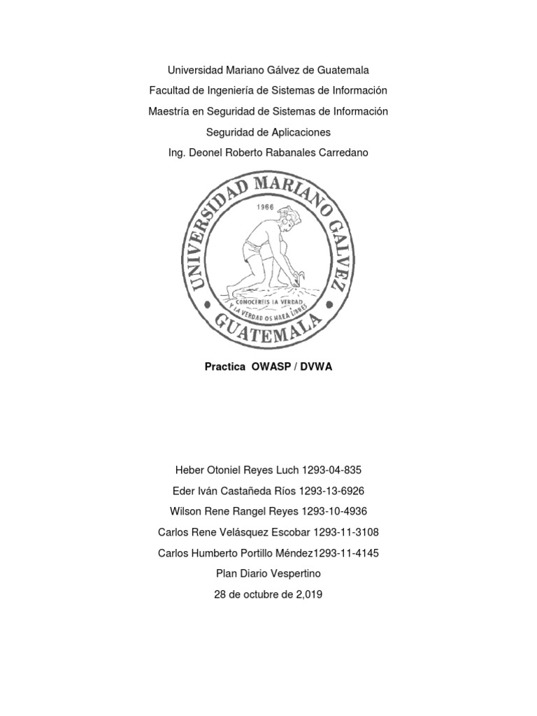 Owasp Dvwa | PDF | Malware | La seguridad informática