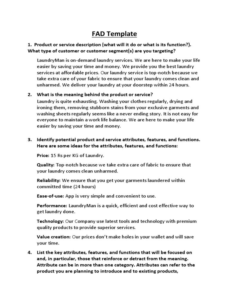 FAD Template | PDF | Career & Growth