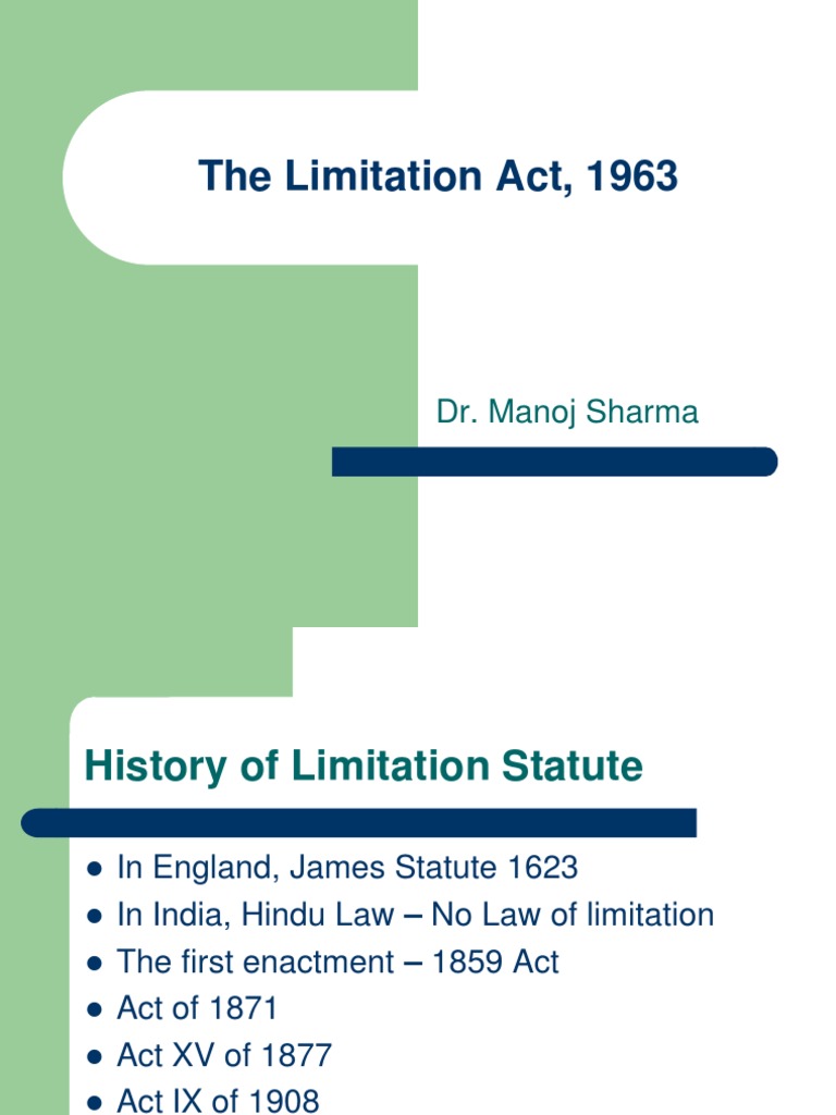Limitation Act | PDF | Statute Of Limitations | Lawsuit