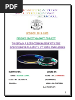 Physics Investgatory Project | PDF | Lens (Optics) | Optics