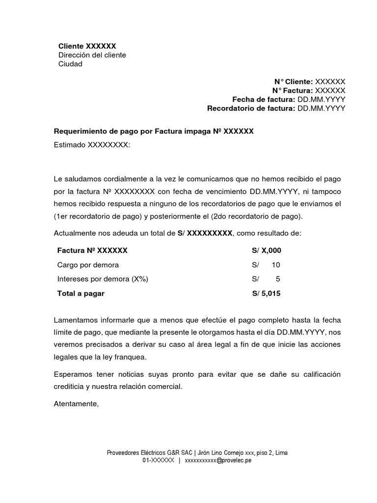 Carta Cobranza | PDF