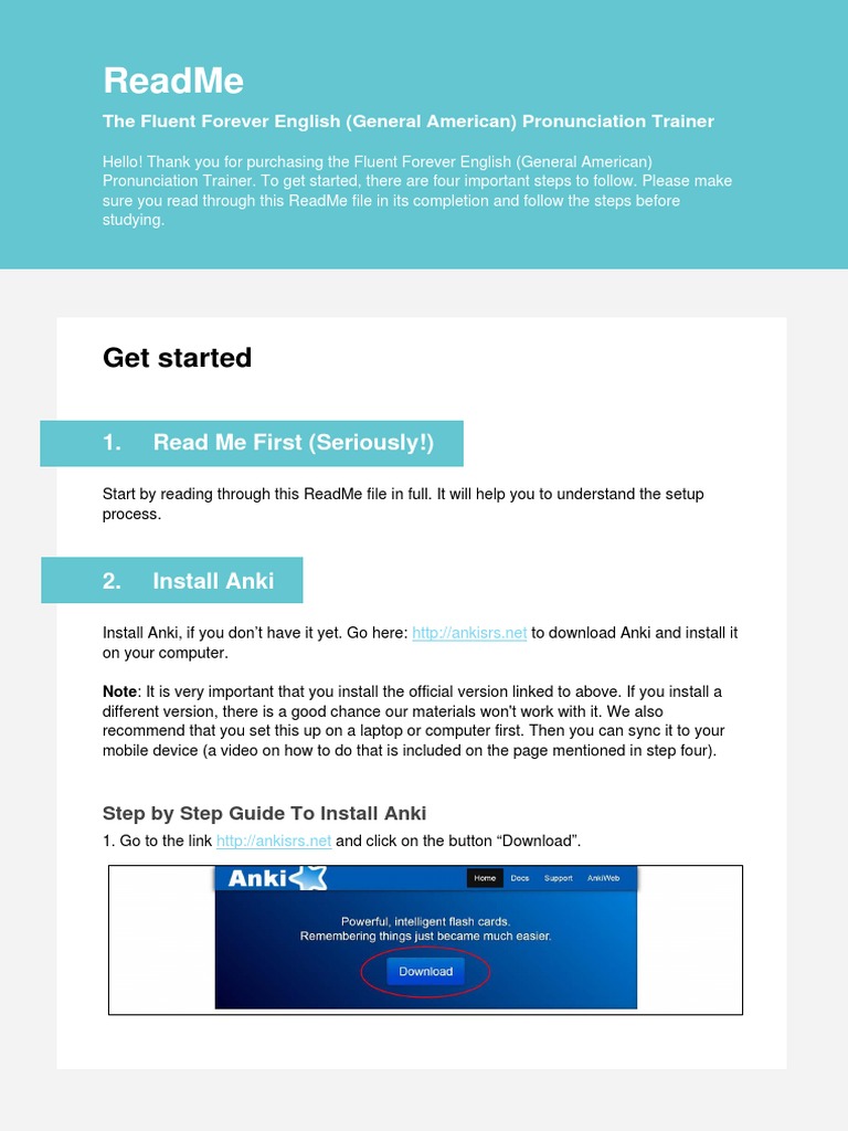 Fluent Forever Pronunciation Trainer Guide | PDF | Computer File ...