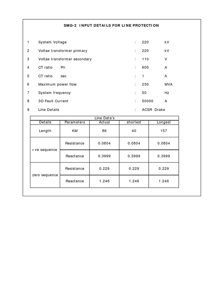 7sa5222 Setting Sheet | PDF | Electrical Impedance | Transformer