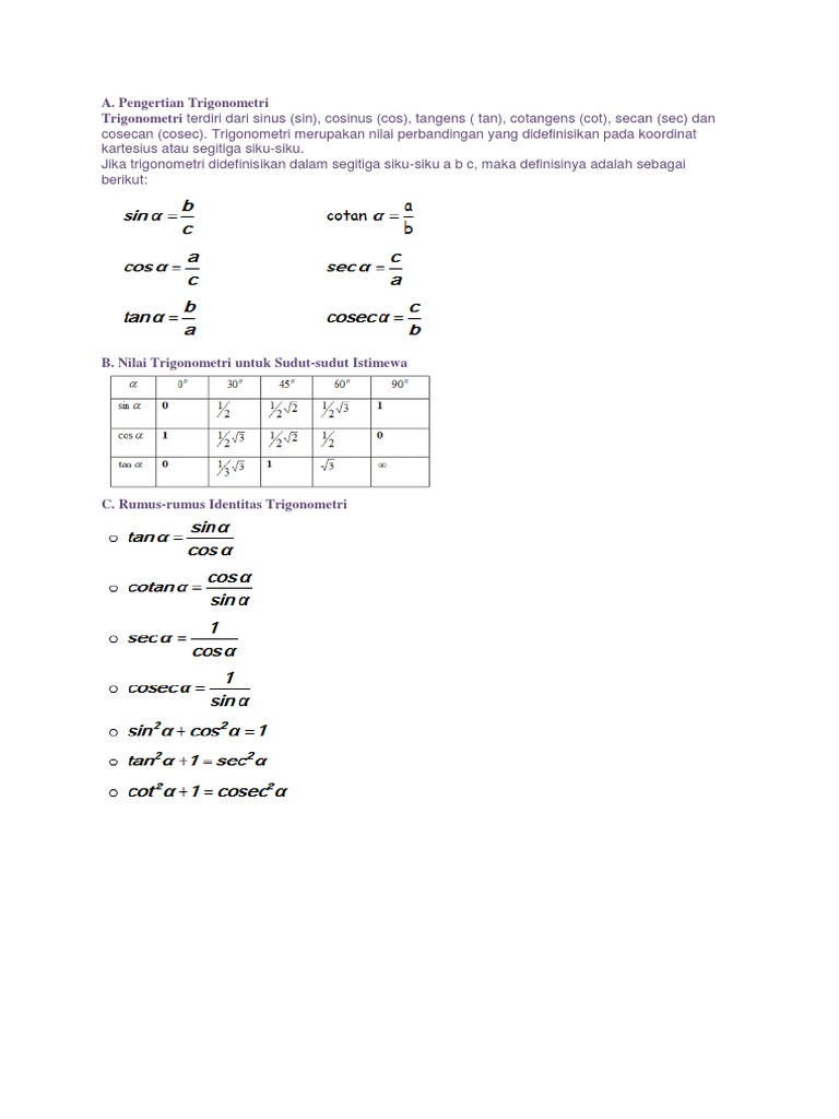 TRIGONOMETRI | PDF