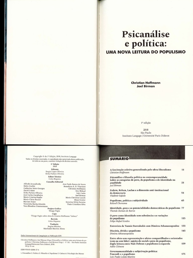 (Christian Hoffmann Joel Birman Vladimir Safatle | PDF | Jacques Lacan ...