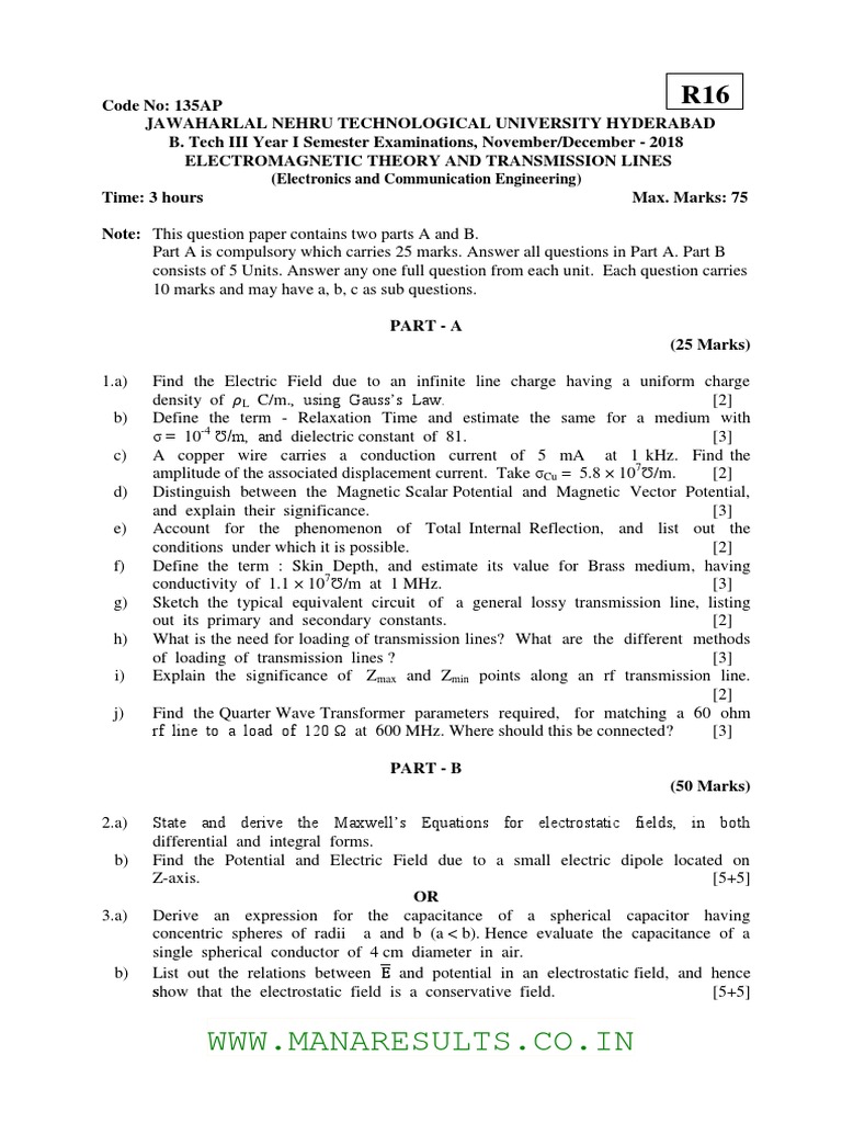 Emtl 1 | PDF | Transmission Line | Electromagnetism