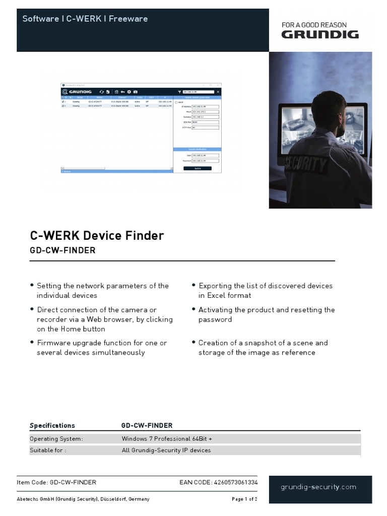 GD-CW-FINDER Software Overview | PDF
