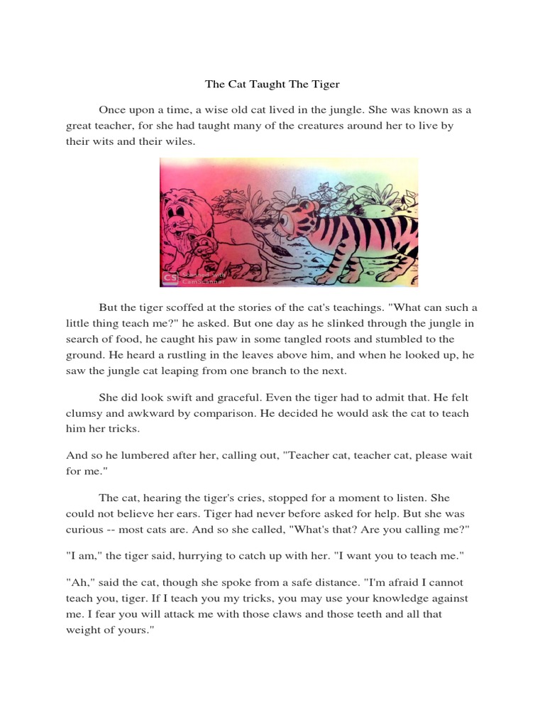 The Cat's Lesson for the Tiger | PDF | Tiger | Panthera