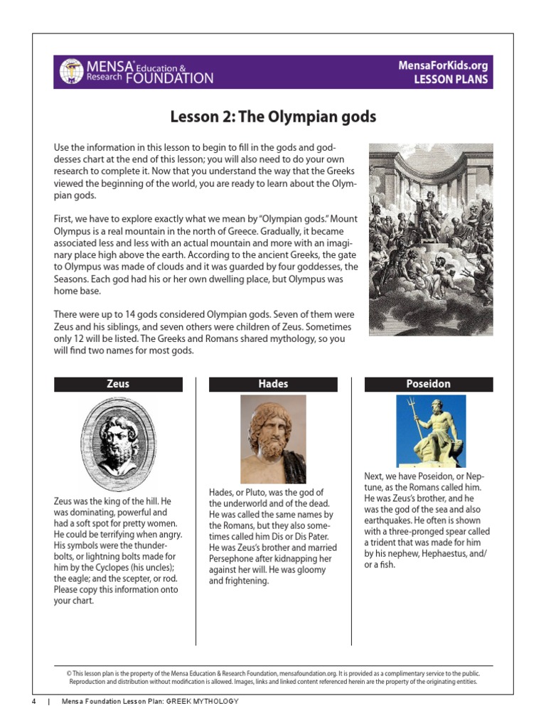 12 Gods Of Olympus And Their Symbols