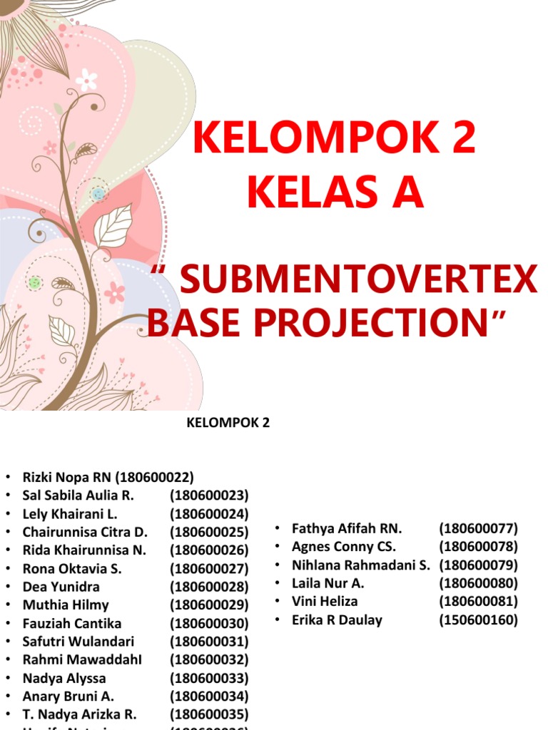 Submentovertex Base Projection Kelompok 2 | PDF
